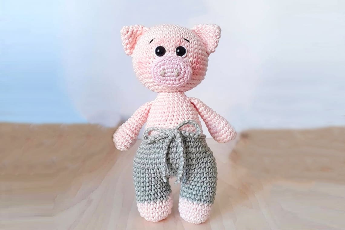 PDF Crochet Little Pig Plug Amigurumi Free Pattern - 500+ PDF Passo a ...