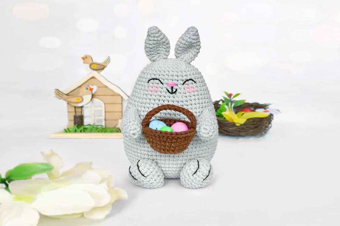 Fácil Conejo de Pascua Amigurumi PDF Patrón Gratis - 500+ PDF Passo a Passo Amigurumi Receitas