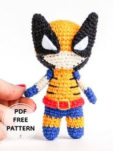 PDF Crochet Little Wolverine Amigurumi Free Pattern - 500+ PDF Passo a ...