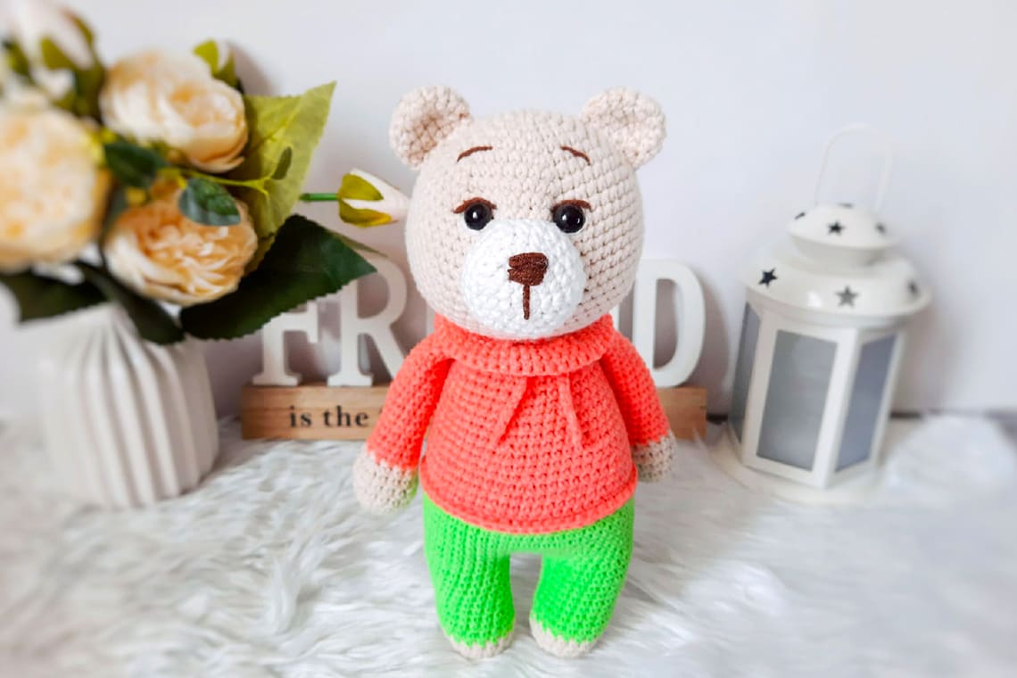Amigurumi Oso el Benjamin Patrón Gratis Paso a Paso - 500+ PDF Passo a ...