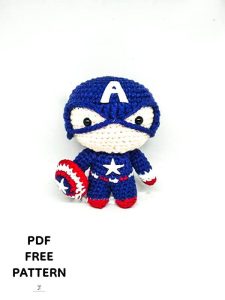 Captain America Crochet Doll Amigurumi PDF Free Pattern - 500+ PDF ...