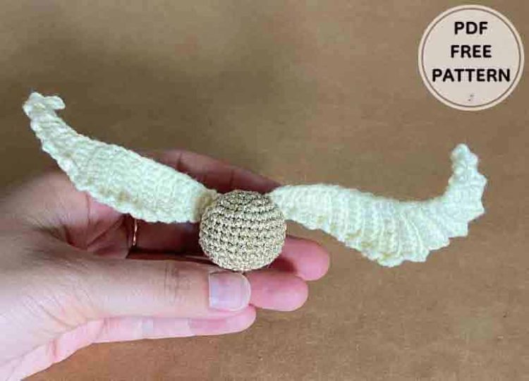 Crochet Golden Snitch Amigurumi Free PDF Pattern - 500+ PDF Passo a ...