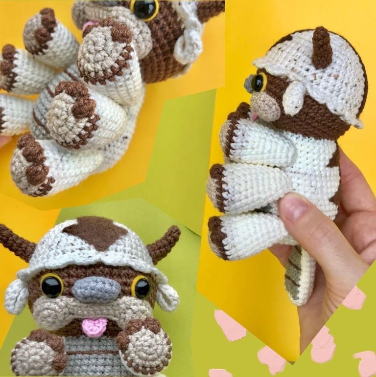 Appa Avatar Crochet Bison PDF Amigurumi Free Pattern - 500+ PDF Passo a Passo Amigurumi Receitas